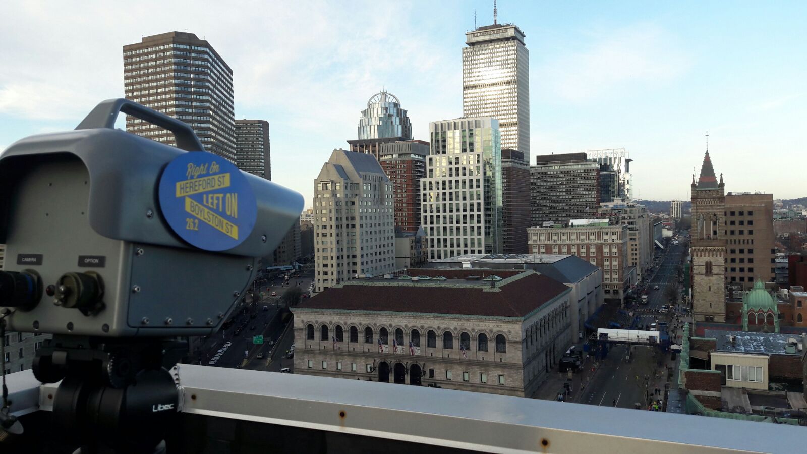 Le Second Sight® MS sur la ligne d'arrivée du marathon de Boston 2017 ...